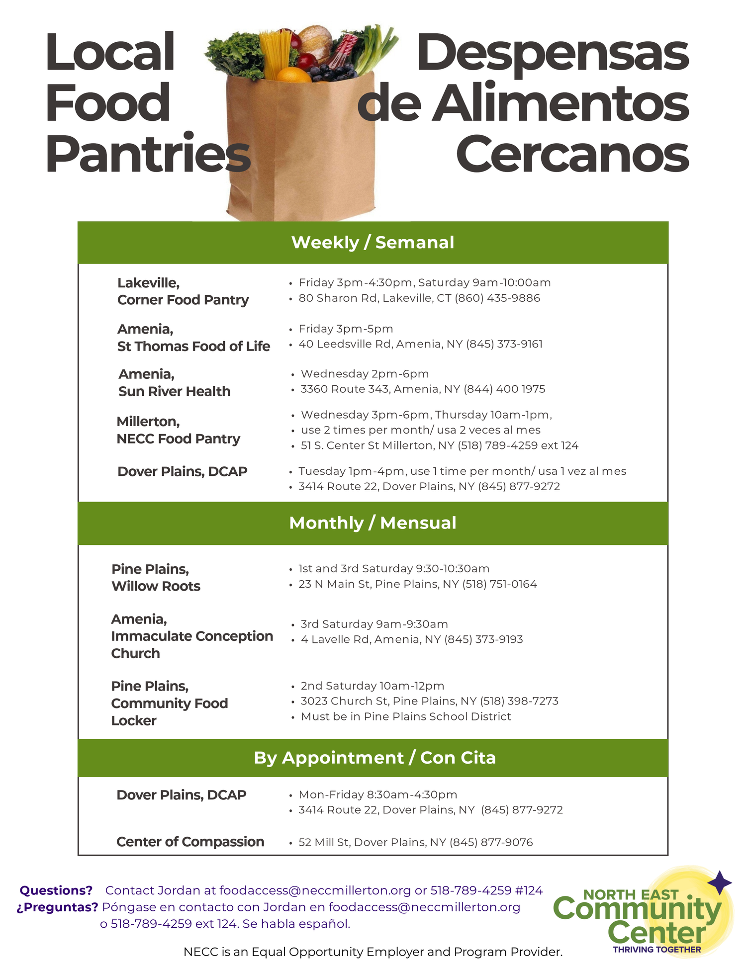 Food Pantry — North East Community Center