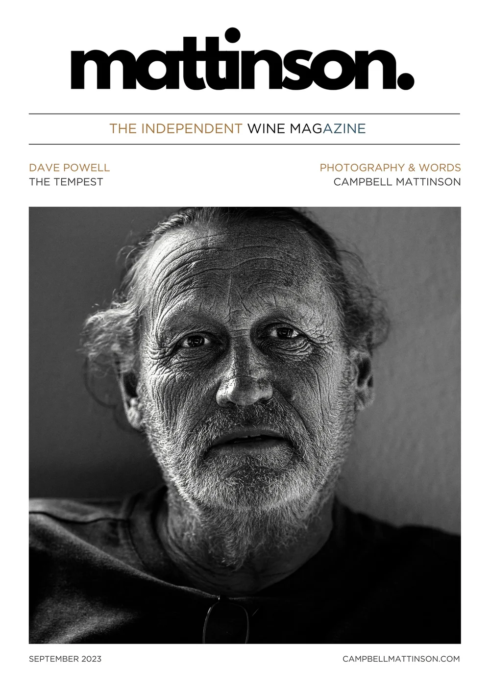 Portrait of Barossa Valley winemaker Dave Powell — Campbell Mattinson