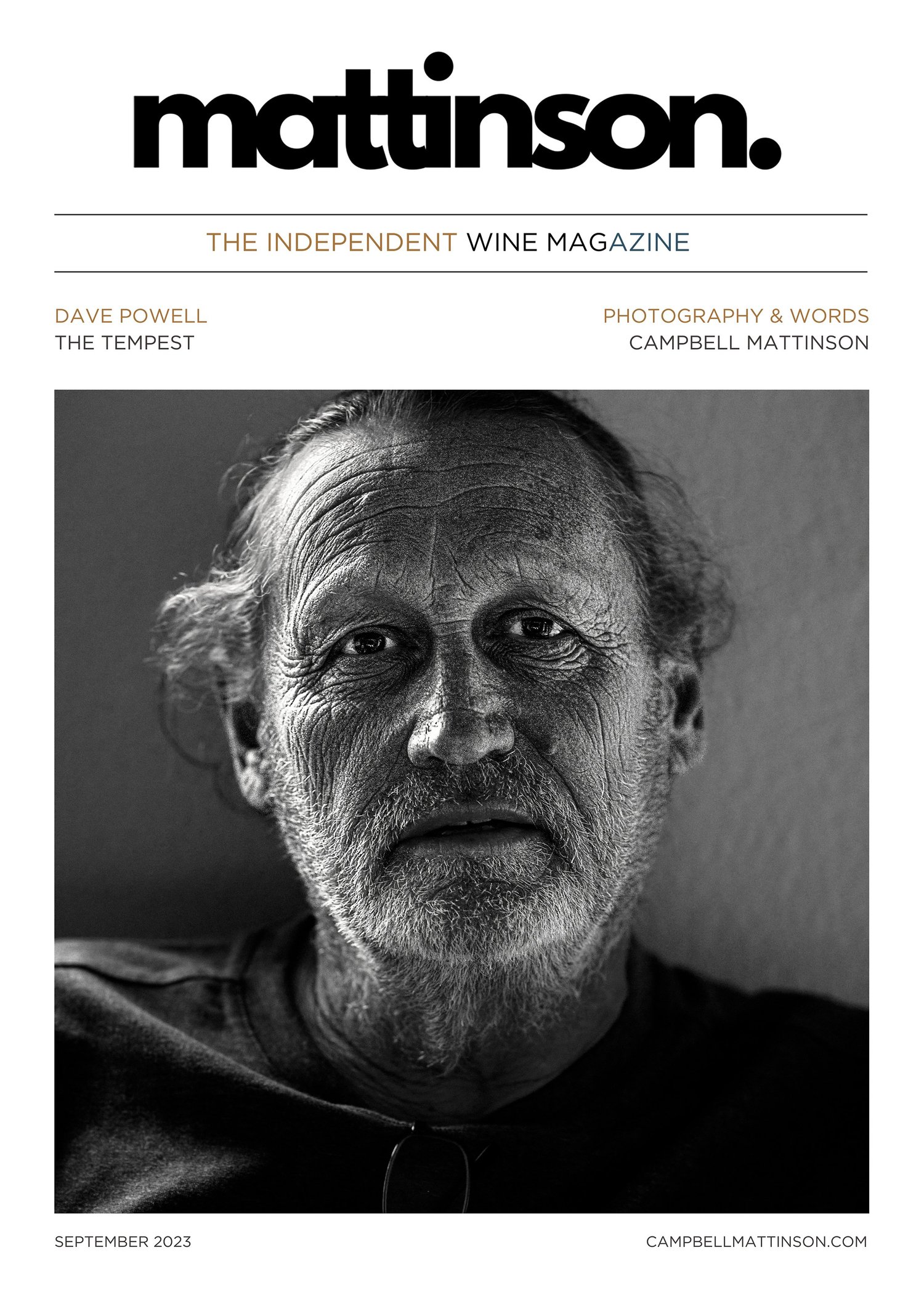 Portrait of Barossa Valley winemaker Dave Powell — Campbell Mattinson