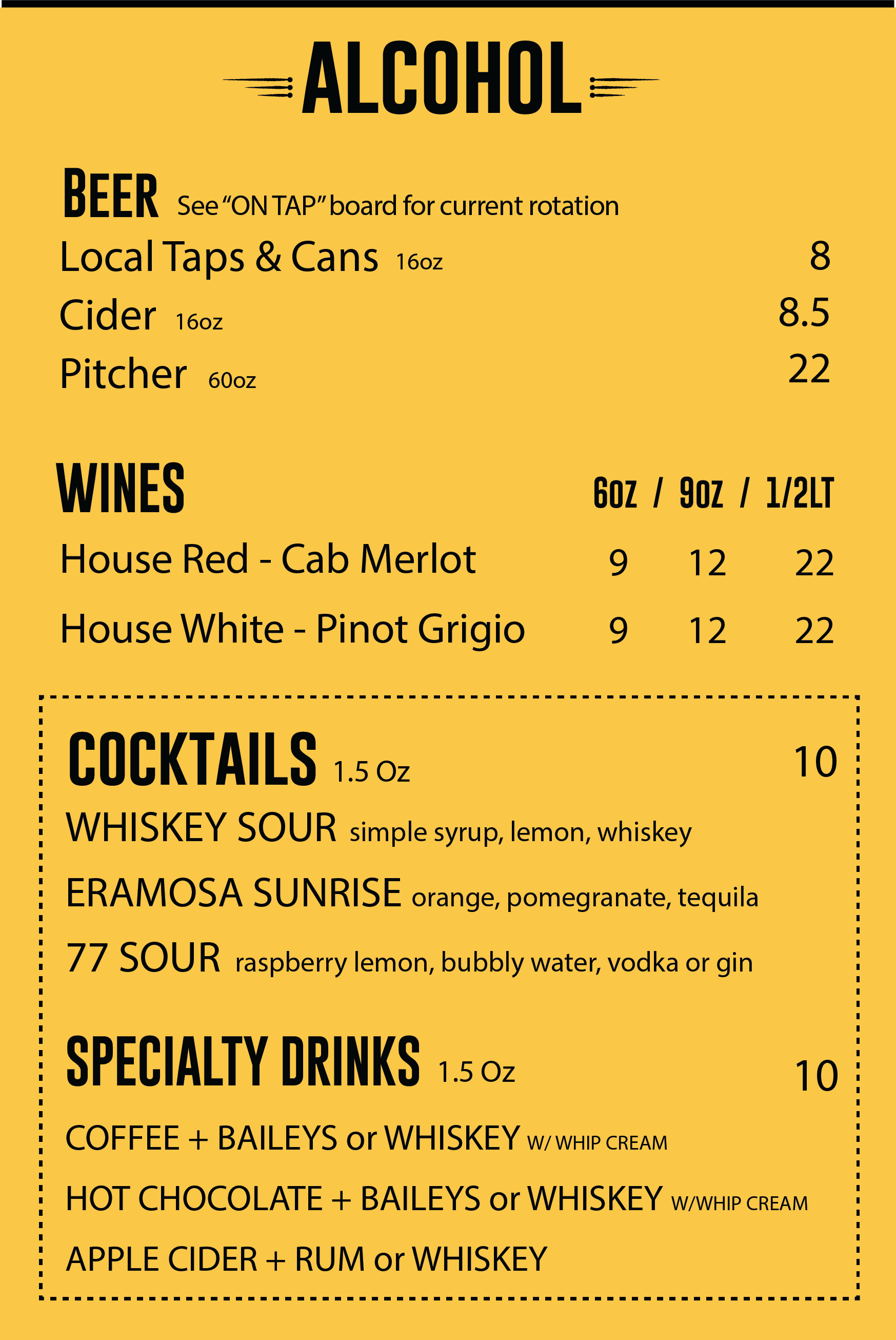 Our Menu — Red Brick Cafe