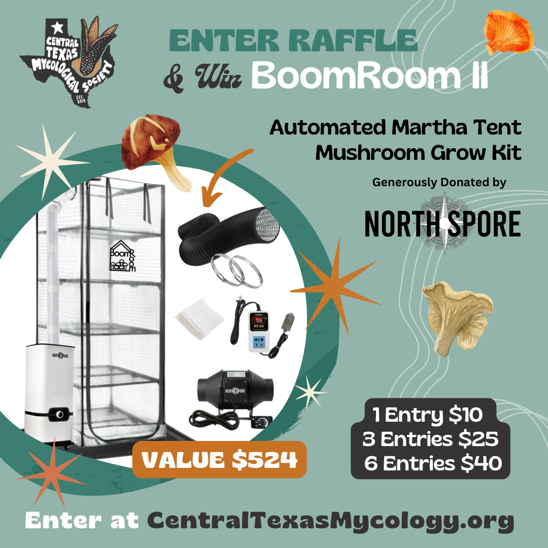 RAFFLE! BoomRoom + Fruiting Blocks — Central Texas Mycological Society