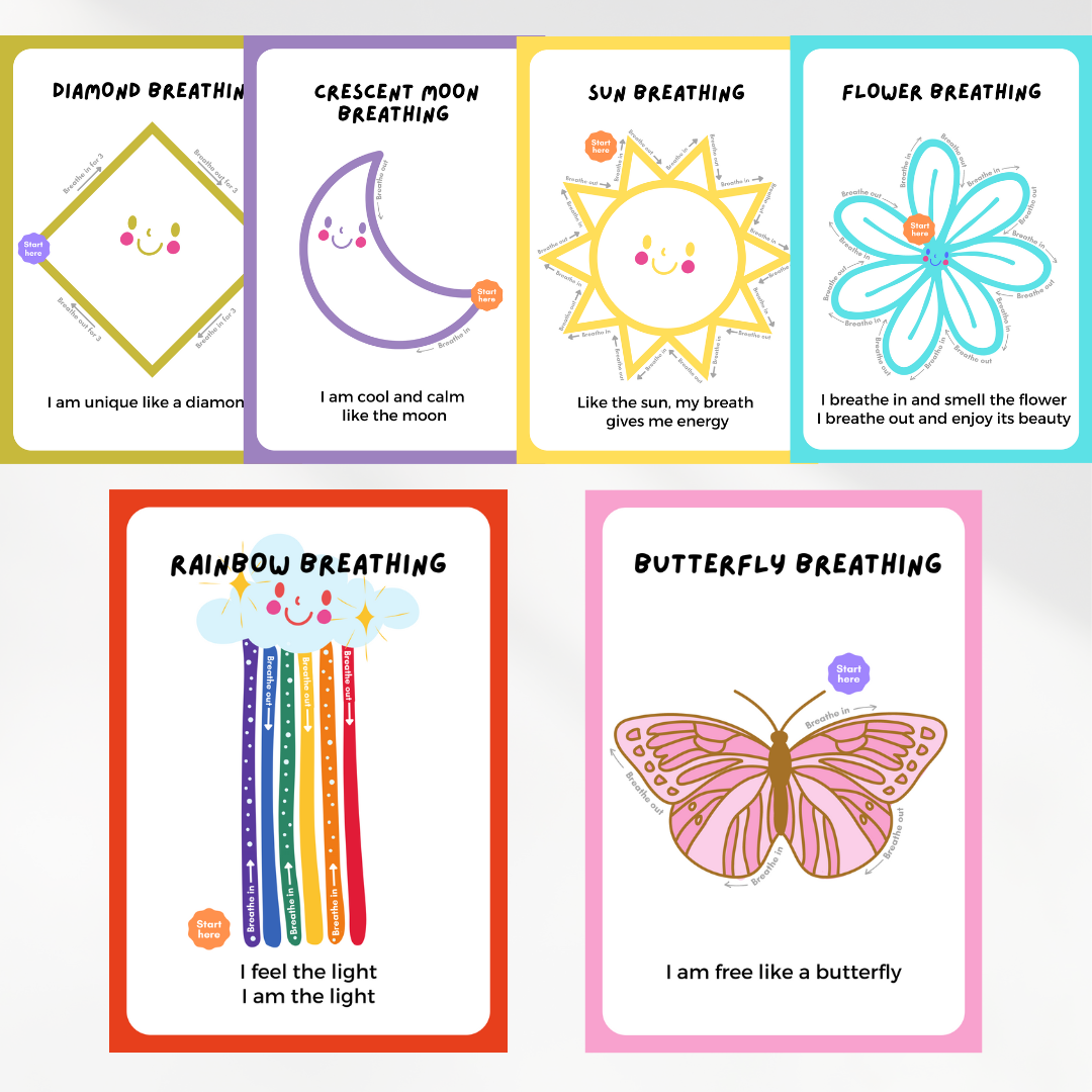 Printable Finger Tracing Calming Cards | Digital Download | Mindfulness ...
