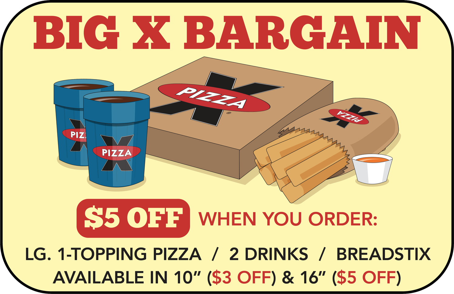 Pizza X Menu | Build Your Own & Specialty Pizzas in Bloomington — Pizza X