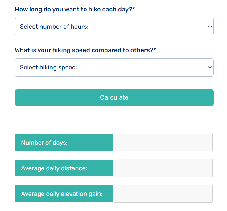 How we calculate hiking time estimates — The Hiking Club