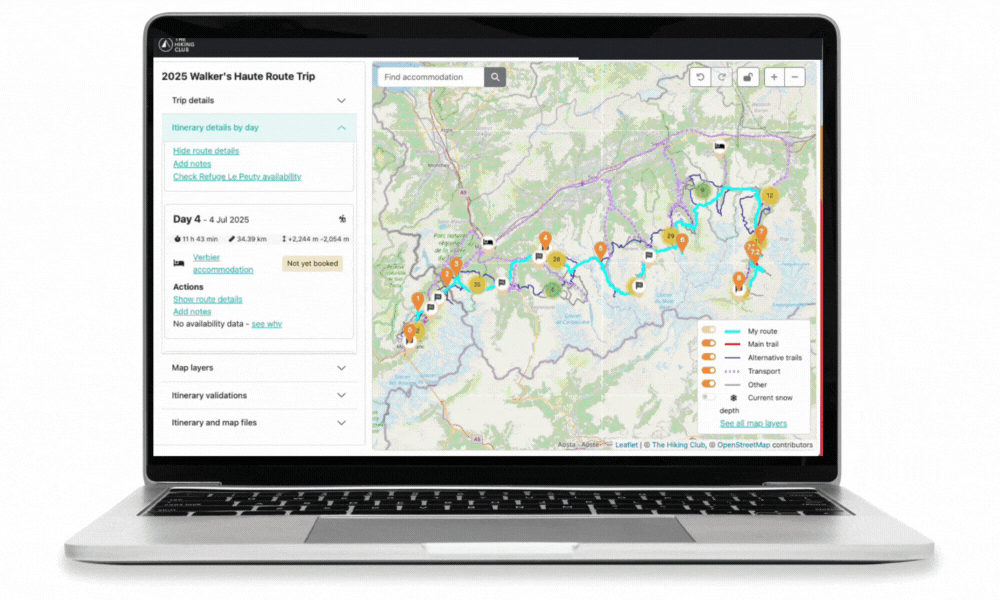 2026 Walker's Haute Route Trail Updates — The Hiking Club