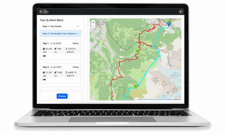 Planning App — The Hiking Club