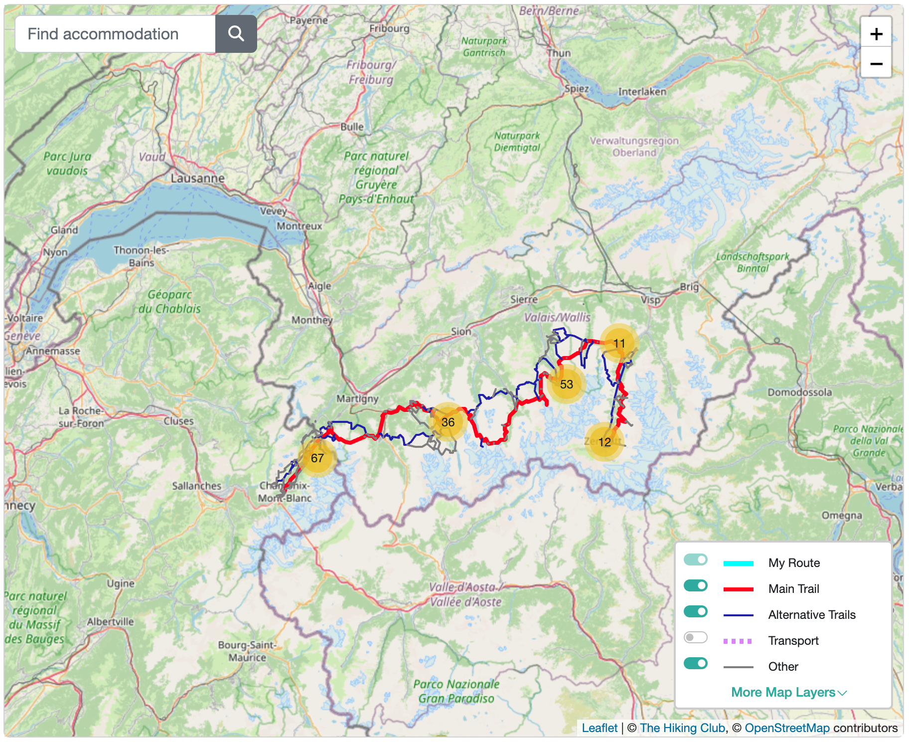 Walker's Haute Route - Route, Map, Itinerary & Hut-to-Hut Planning ...