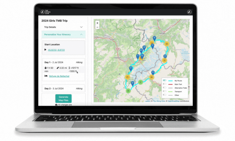 Planning App — The Hiking Club