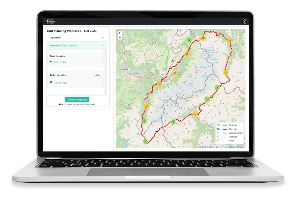Planning App — The Hiking Club