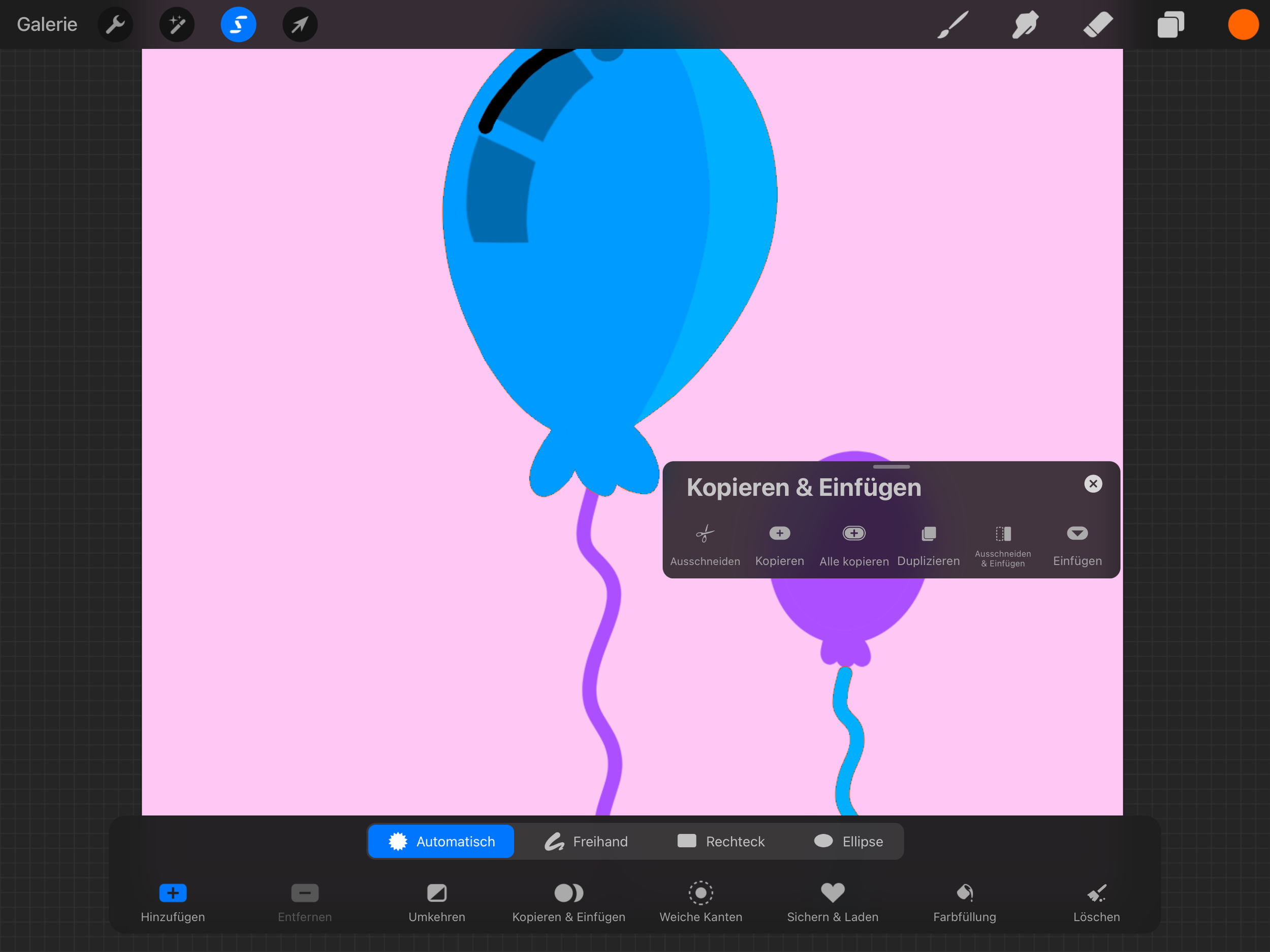 Freistellen, Verschieben, Transformieren – Das Auswahlwerkzeug in Procreate erklärt — Studio Umi ...