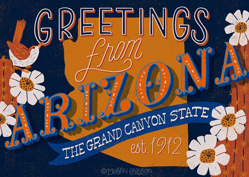 State Postcards — Muffin Grayson
