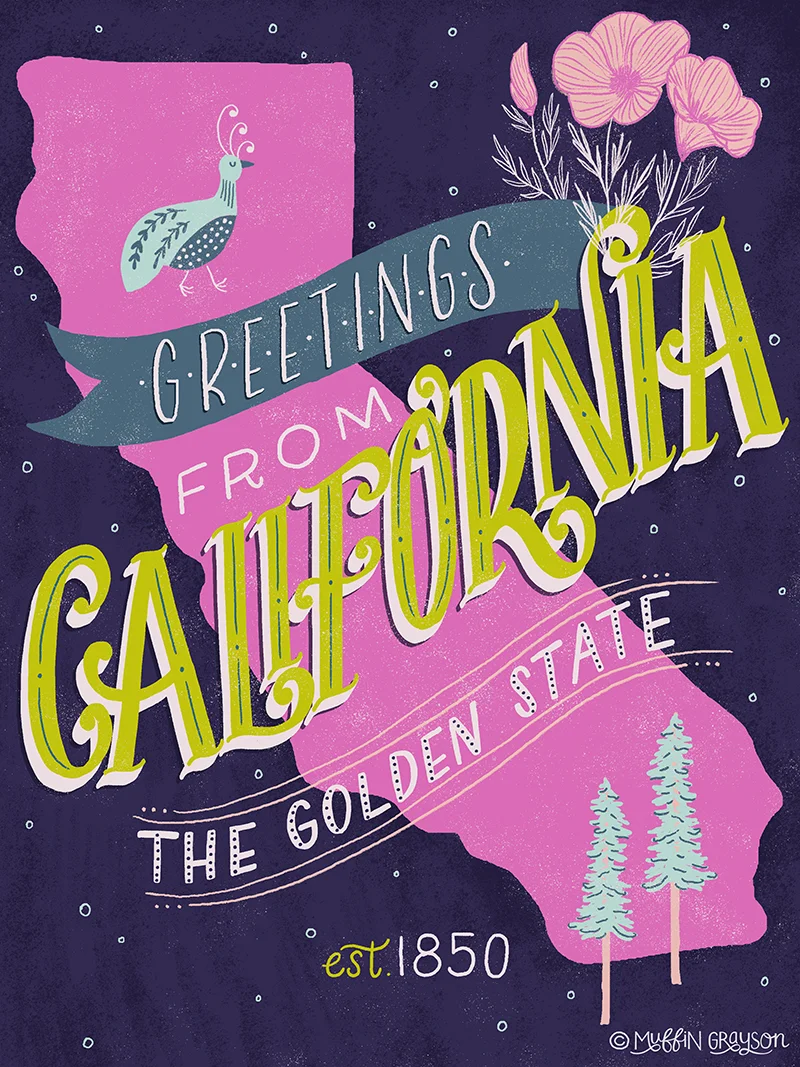 State Postcards — Muffin Grayson