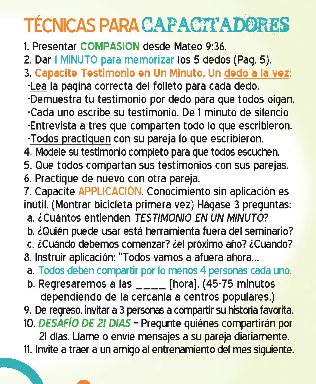 Testimonio En Un Minuto — Oasis Spanish