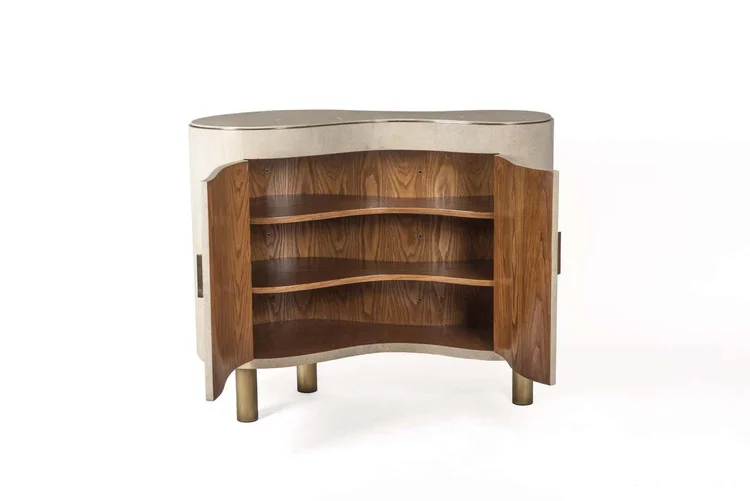 Silver Leaf Finish Biomorphic Console Table in The Manner of Tony ...