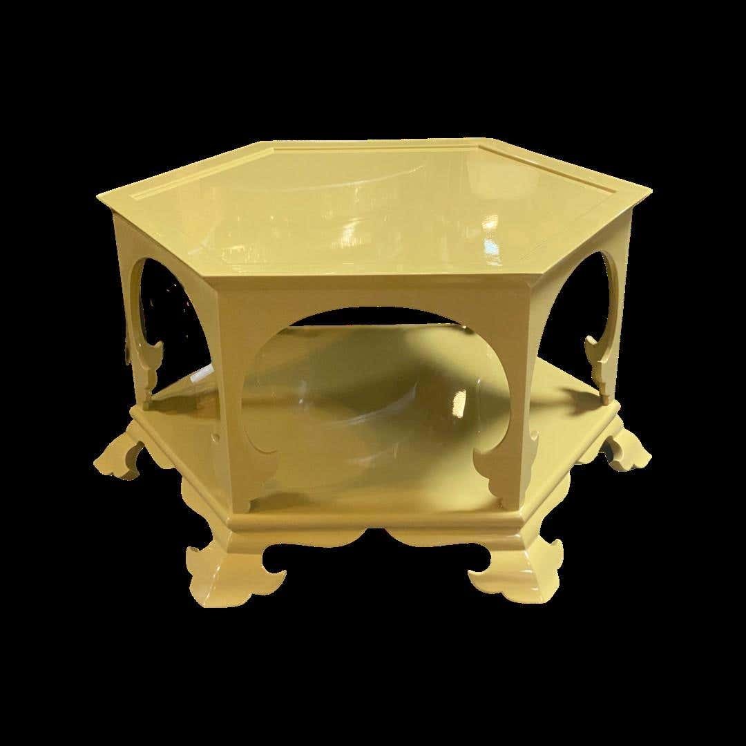 Ruby Red Lacquer and Brass Bar Coffee Table in the manner of Willy ...