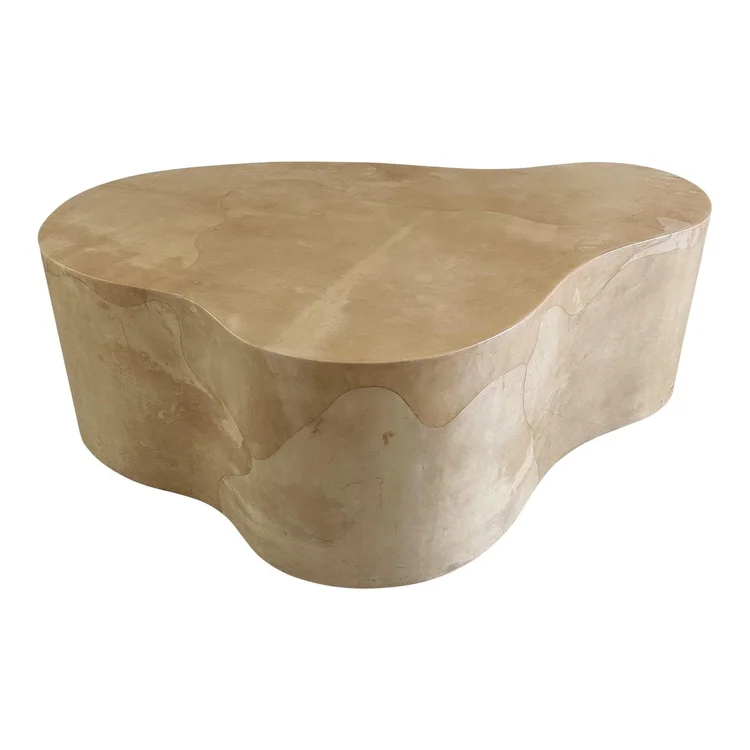 Two-Tiered Sliding Coffee Table with Hidden Bar — EcoFirstArt