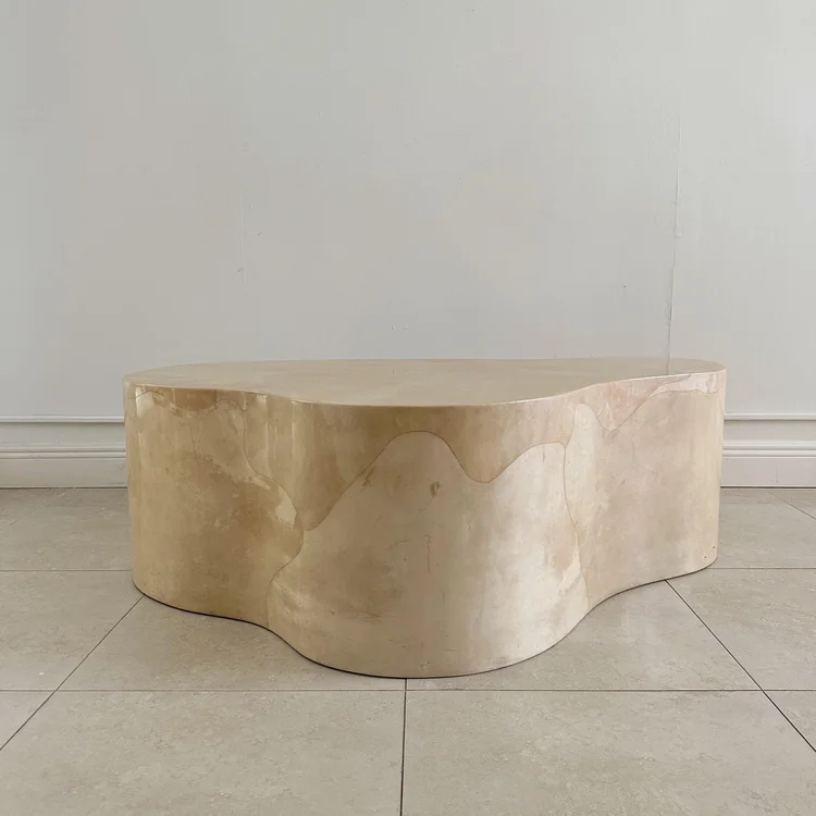 Two-Tiered Sliding Coffee Table with Hidden Bar — EcoFirstArt
