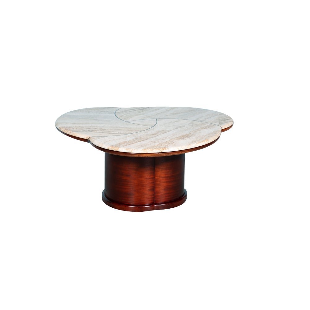 Monumental French Biomorphic Cocktail Table w/ Marble Top — EcoFirstArt