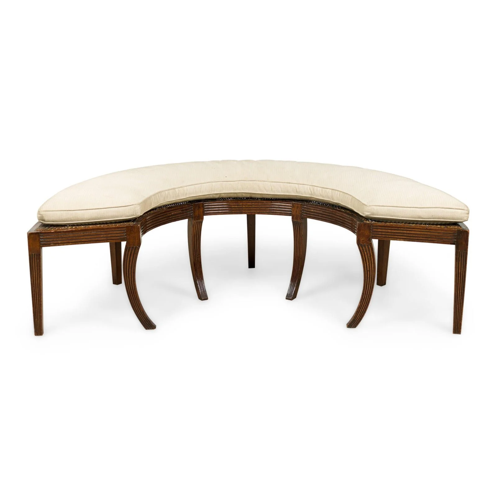 Contemporary Minimalist Teak and Blackened Stainless Steel Bench ...