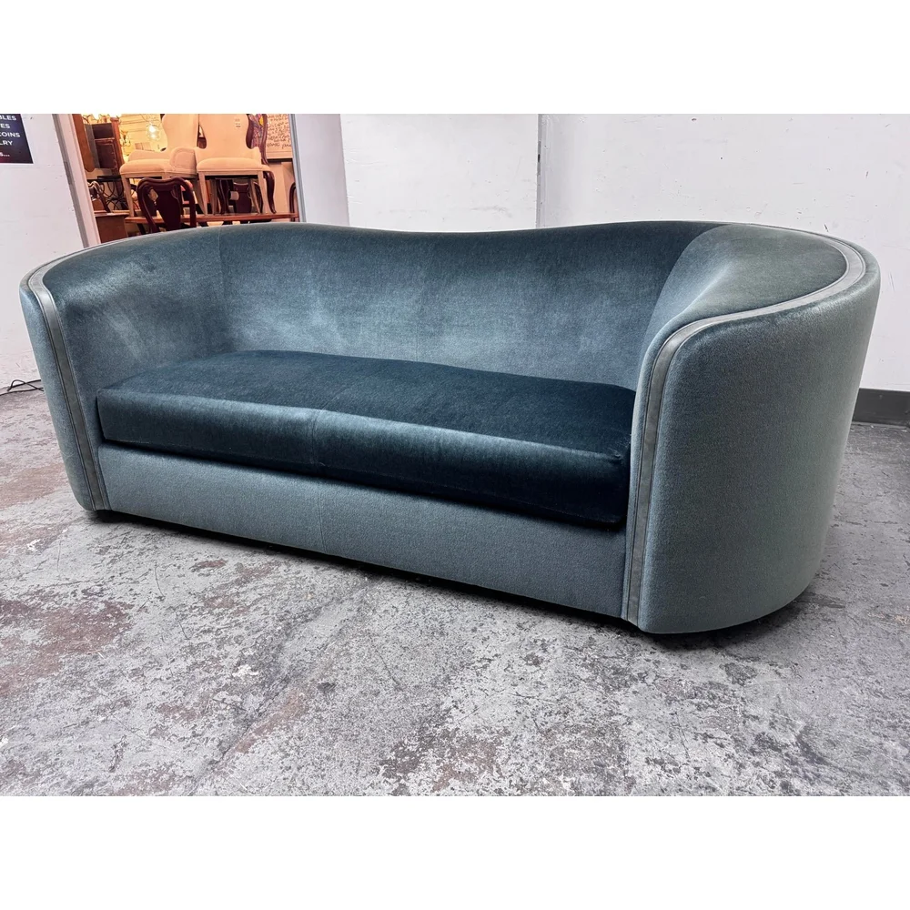 Vladimir Kagan Style Mid Century Biomorphic Kidney Sofa — EcoFirstArt