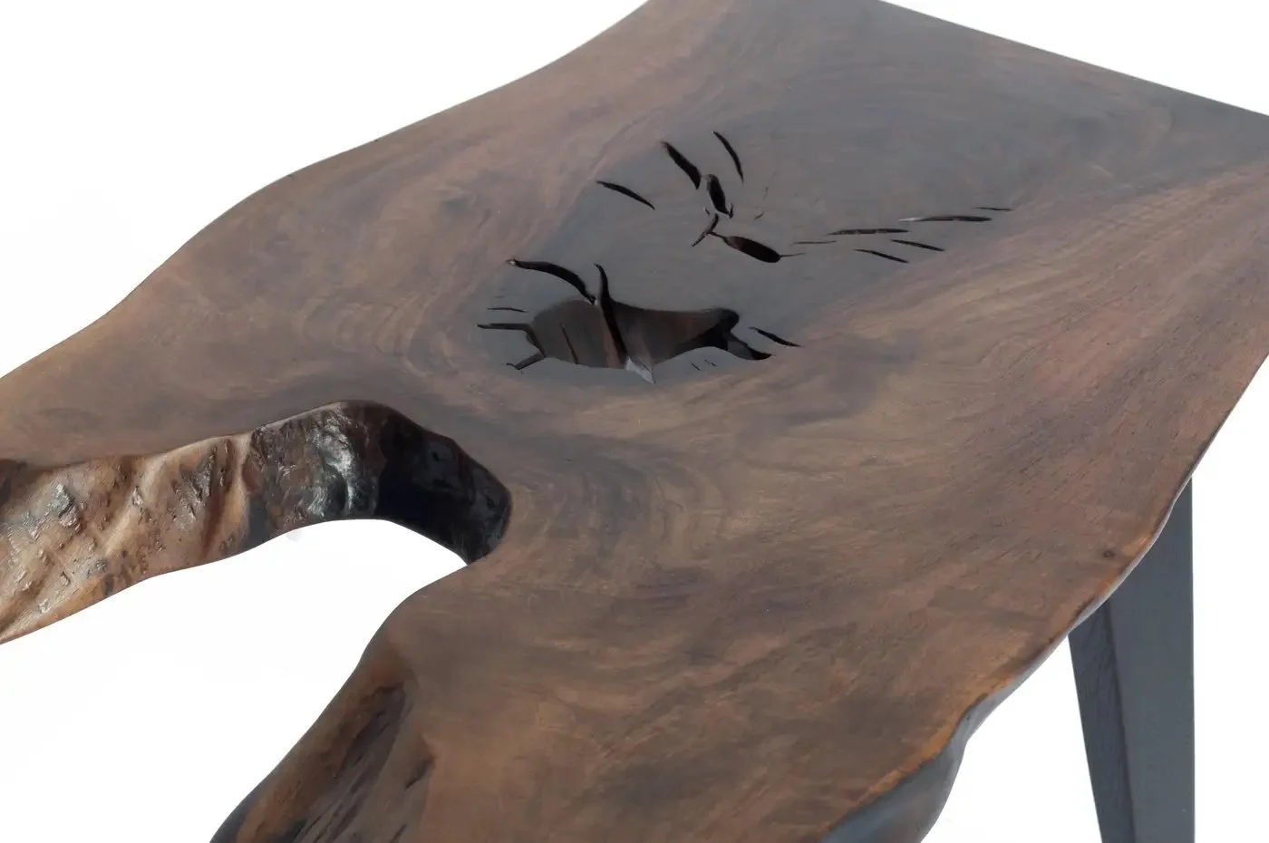 Two-Tiered Sliding Coffee Table with Hidden Bar — EcoFirstArt
