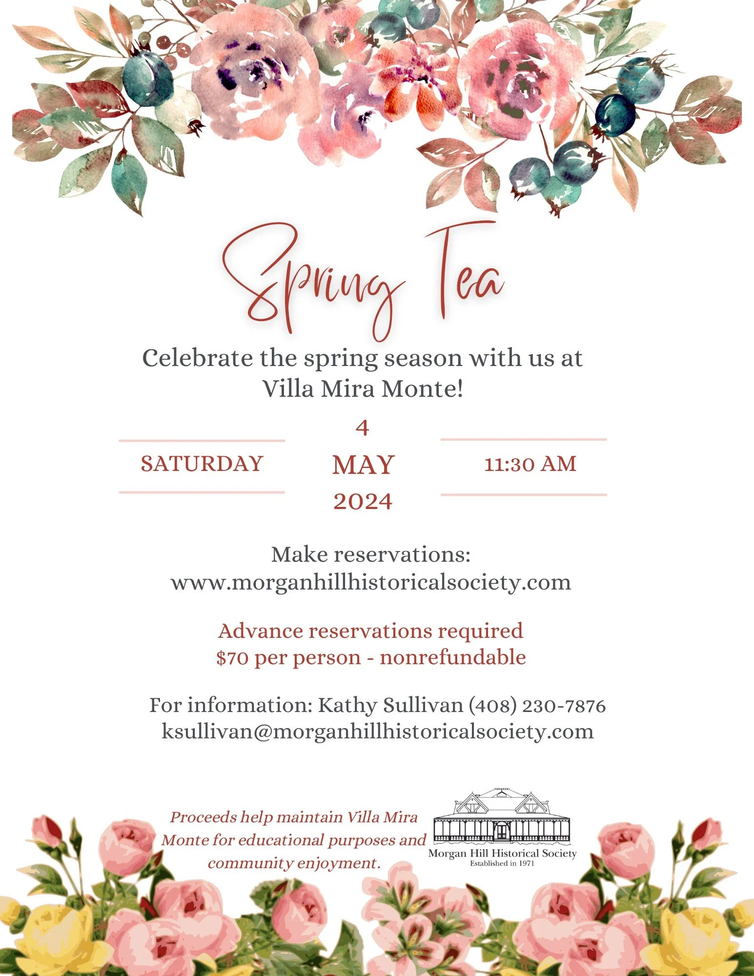 Morgan Hill Historical Society Spring Tea — Visit Morgan Hill