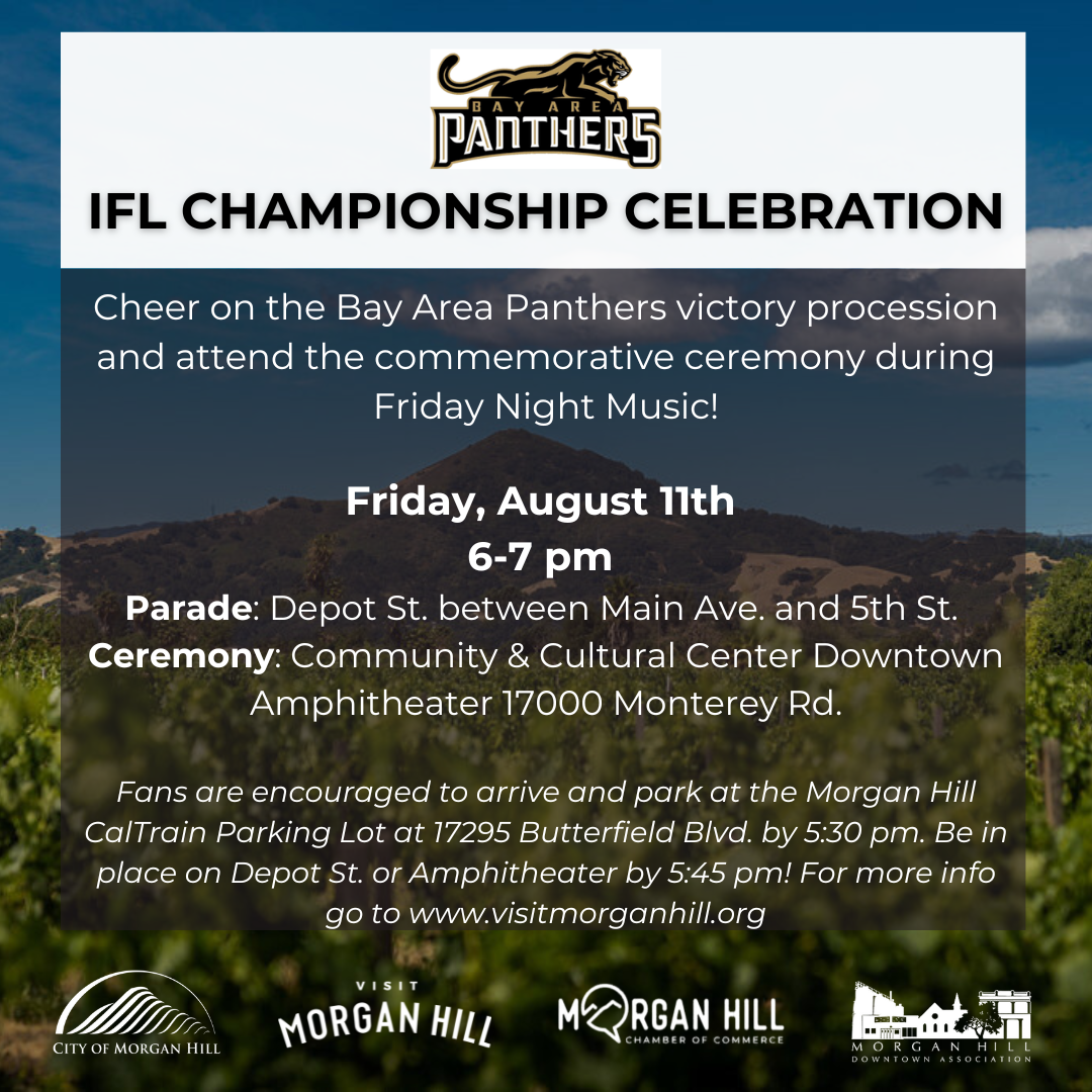 Bay Area Panthers Championship Celebration — Visit Morgan Hill