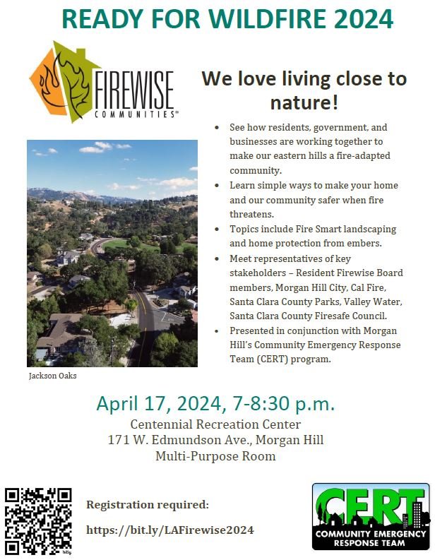Firewise Information Session at the Centennial Recreation Center — Visit Morgan Hill