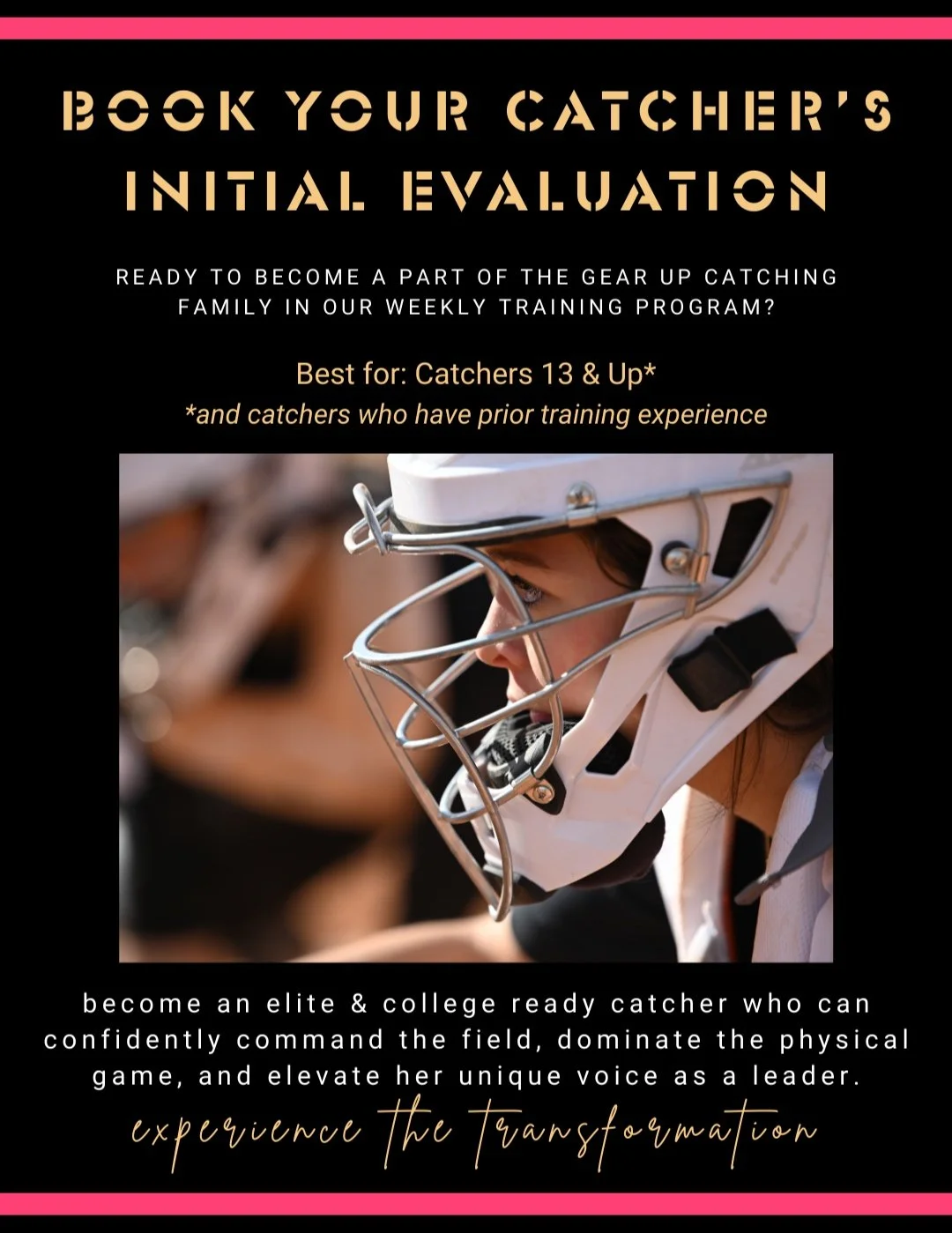 TRAIN WITH US — Gear Up Catching