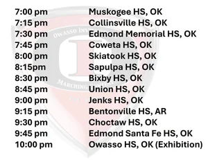 Owasso Invitational Marching Contest | Premier High School Band ...