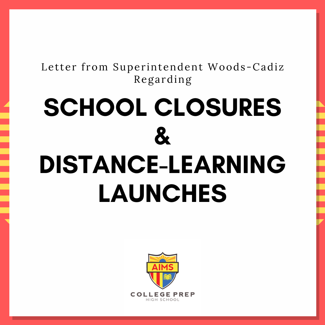 Letter From Superintendent: Regarding School Closure & Distance ...