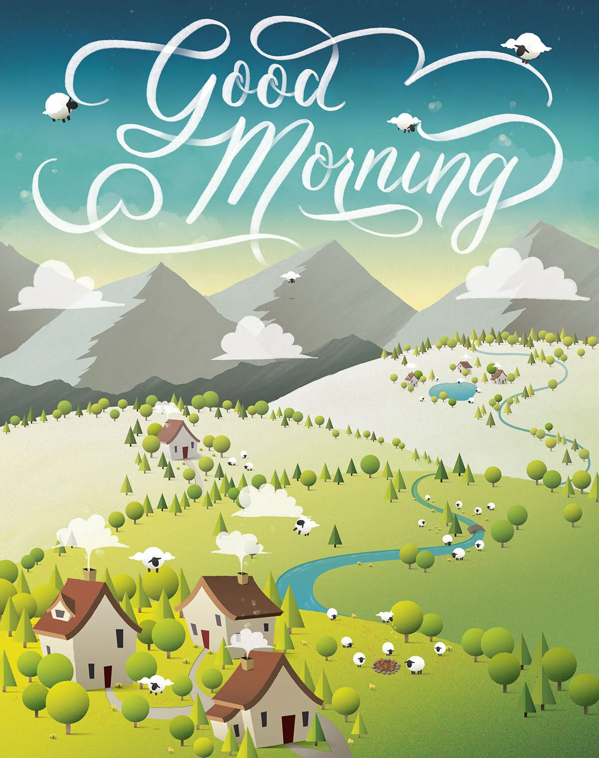 Good Morning Sheep Illustration — Belinda | Lettering Artist and ...