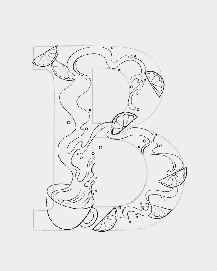 How to Draw an Illustrated Letter in Procreate — Belinda | Lettering ...