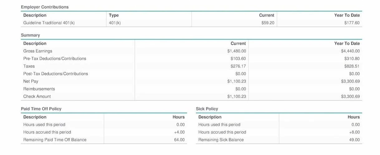 How to read your paystub — Momentum