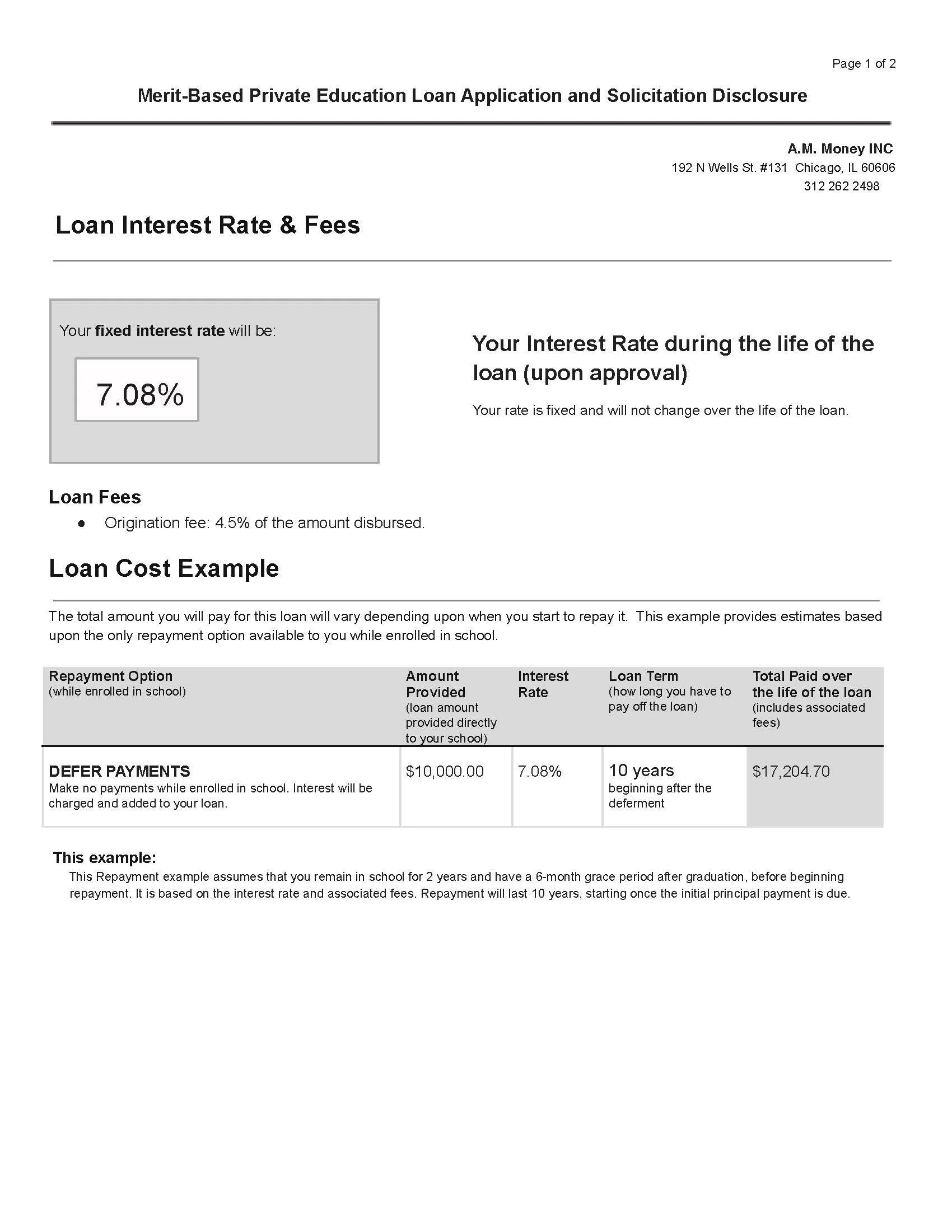 Private Student Loan Bill