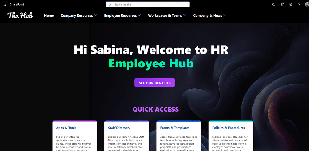 15 Modern SharePoint Intranet Site Examples for 2024 — Origami