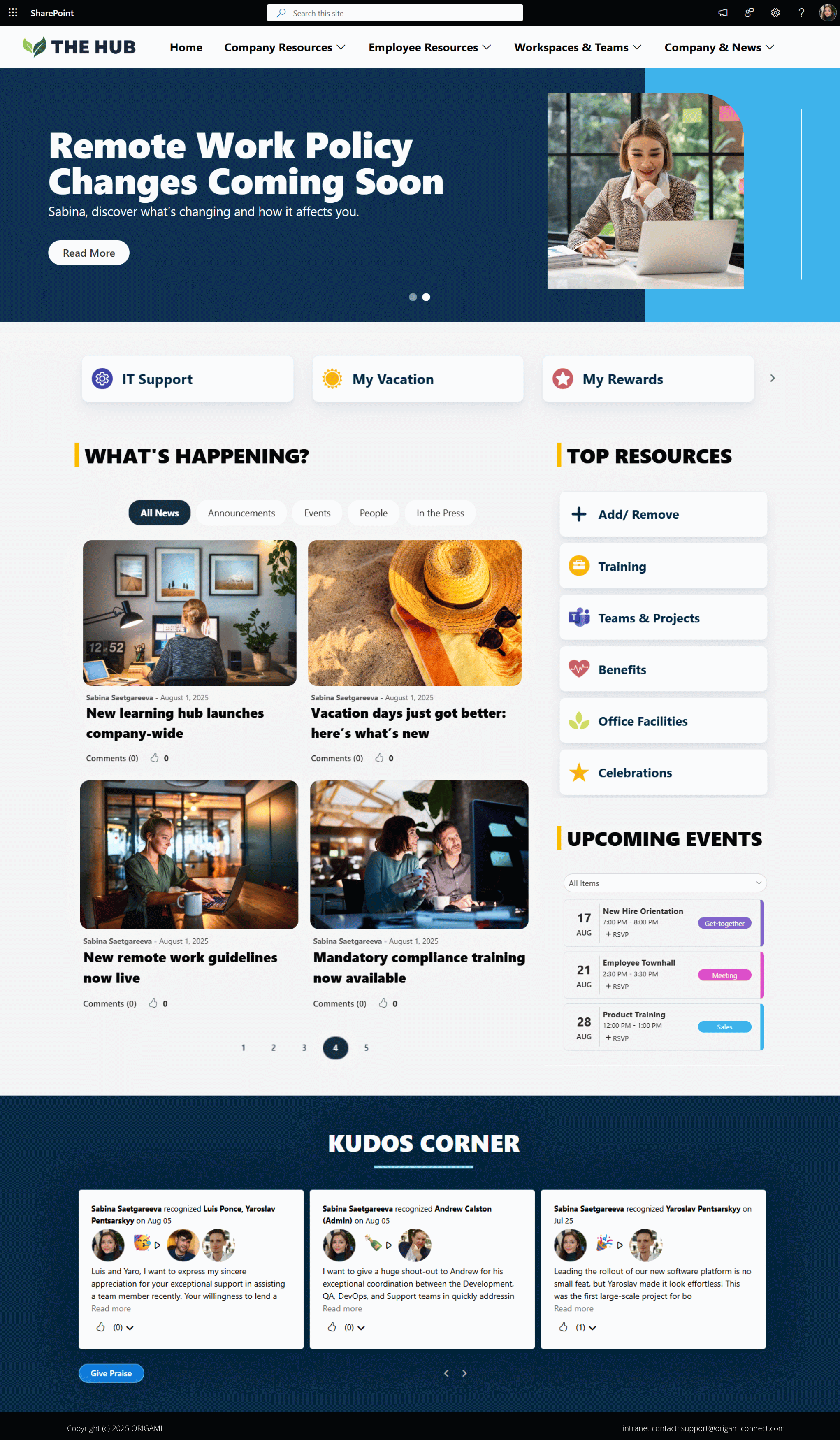 SharePoint Homepage Makeover: From Dull to Stunning — Origami
