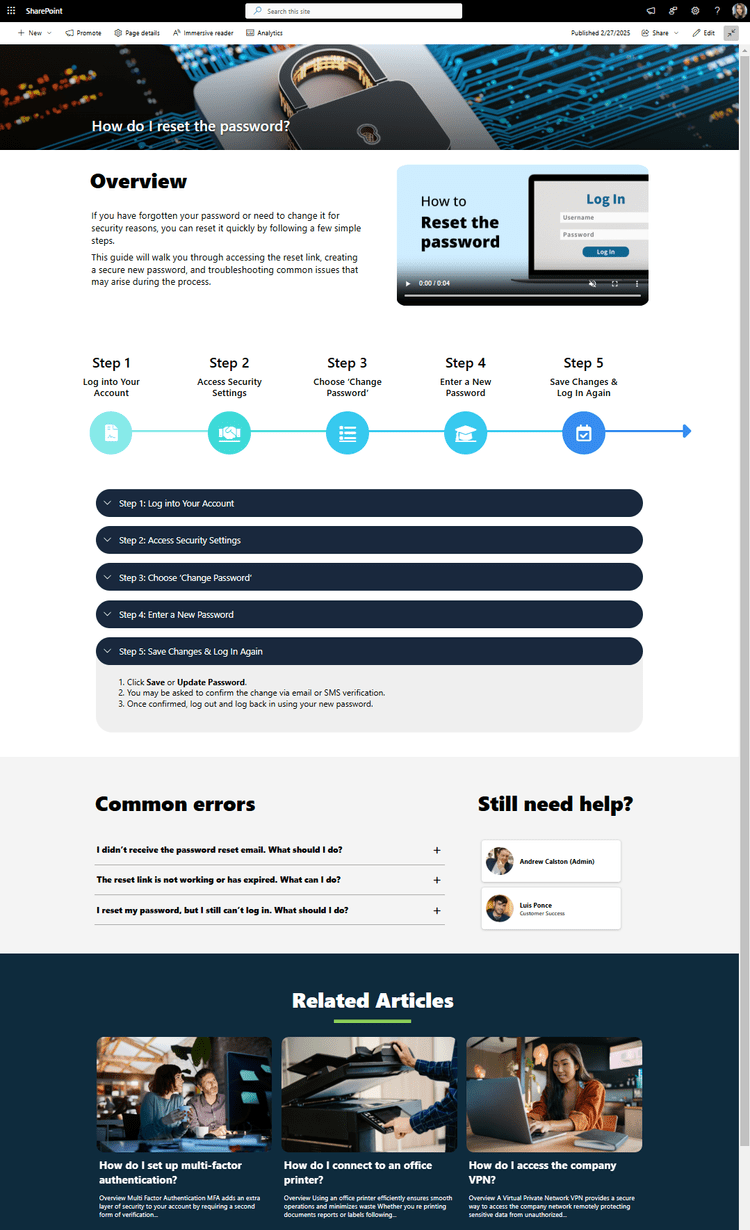 SharePoint Knowledge Base: Top Examples and Best Practices — Origami
