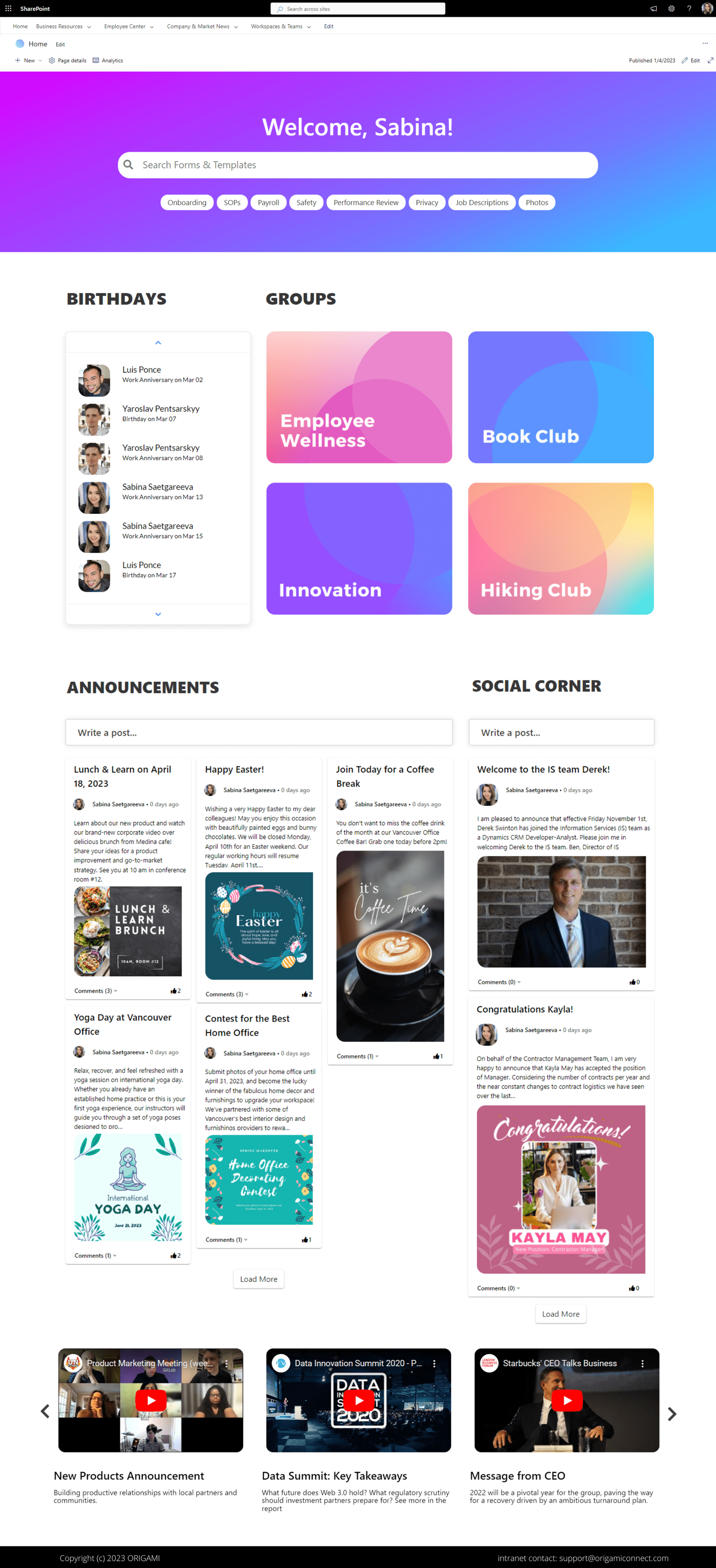 Innovative Intranet Design