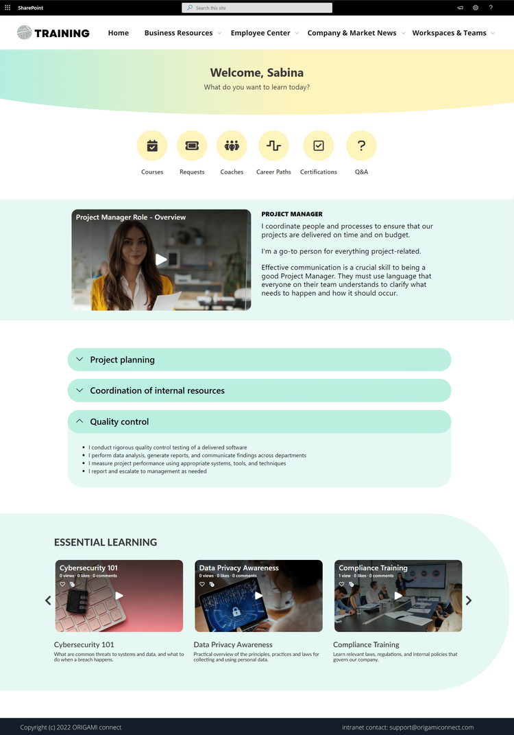 6 Company Intranet Examples to Impress Your Employees — Origami
