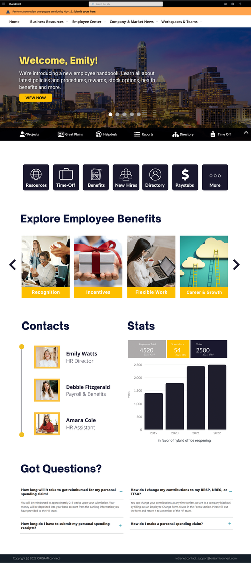 7 Stunning SharePoint Design Ideas to Inspire You in 2023 — Origami