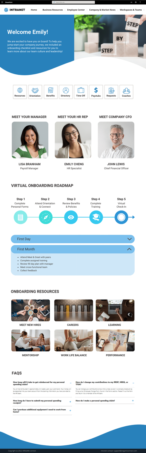 5 SharePoint Communication Site Examples and Templates — Origami