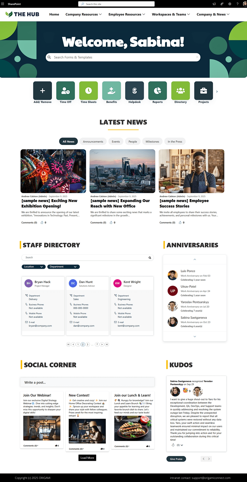 7 Stunning SharePoint Design Ideas to Inspire You in 2025 — Origami