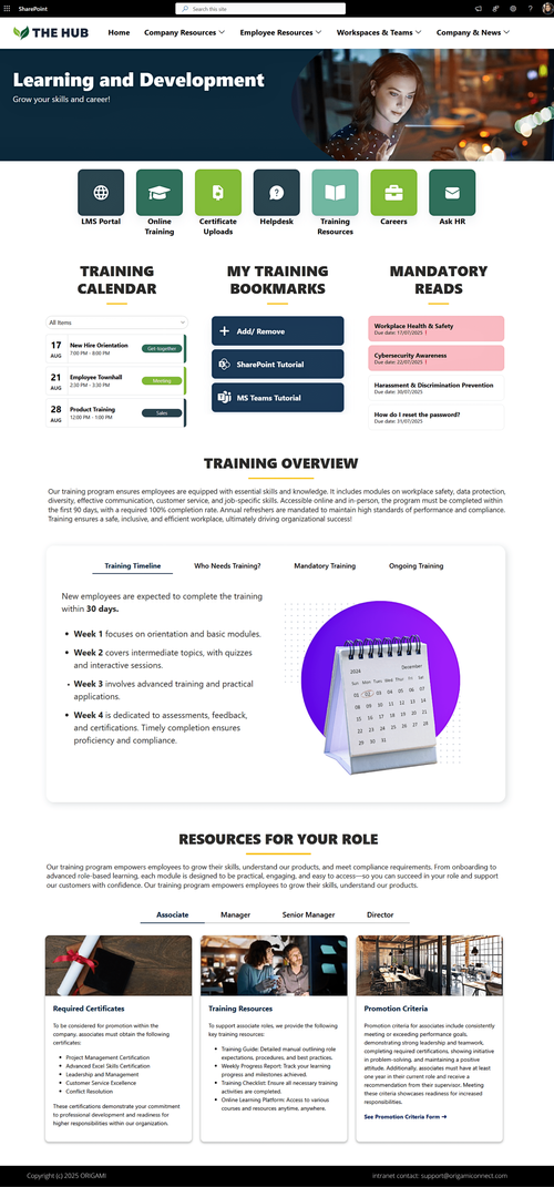 5 SharePoint Communication Site Examples and Templates — Origami