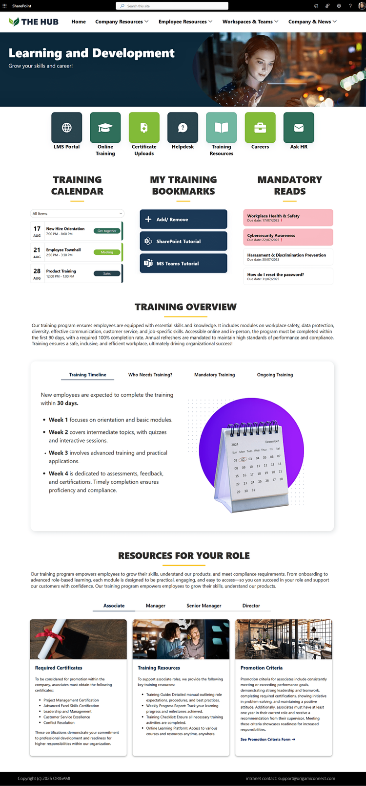 5 SharePoint Communication Site Examples and Templates — Origami