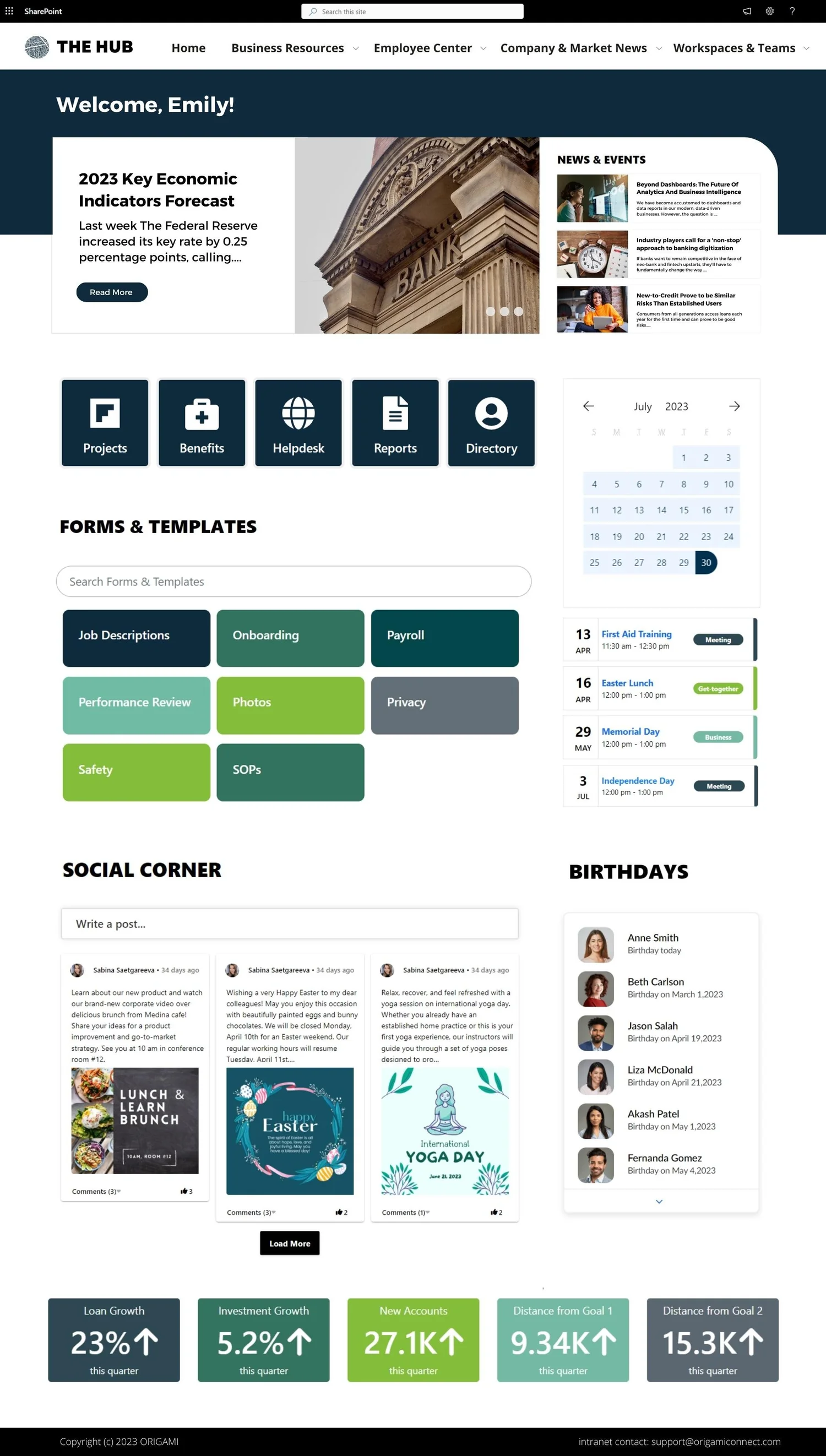 15 Modern SharePoint Intranet Site Examples for 2026 — Origami