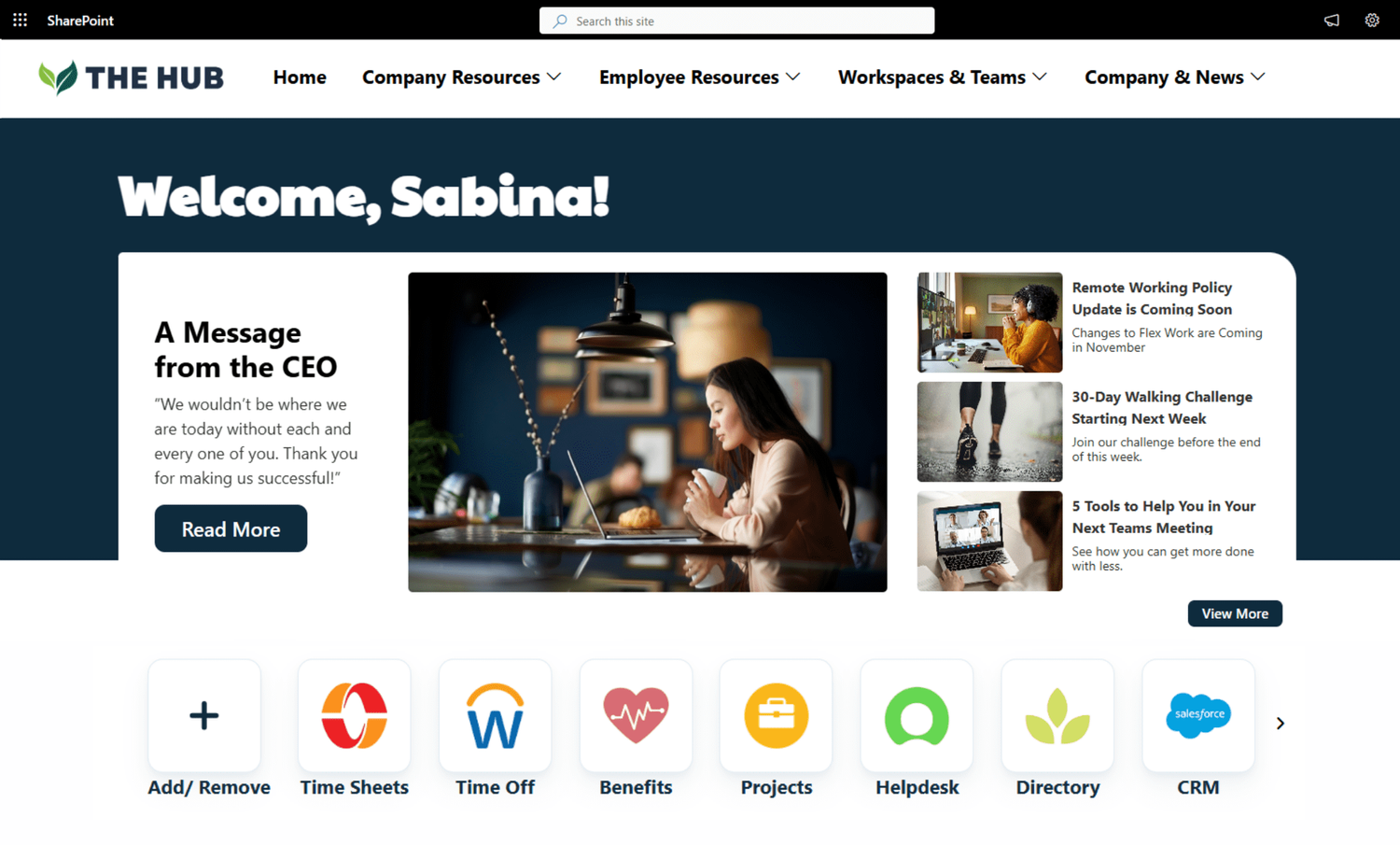Make Your SharePoint Look like a Website with No Code — Origami