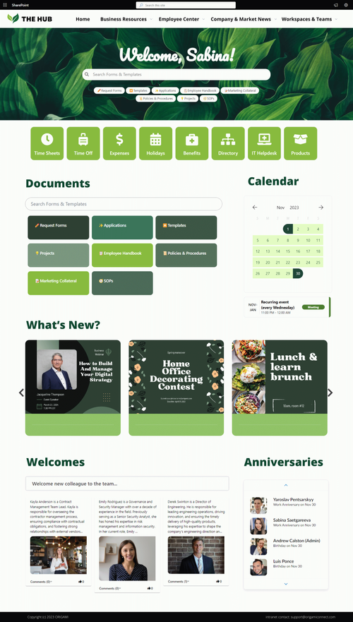 7 Stunning SharePoint Design Ideas to Inspire You in 2025 — Origami