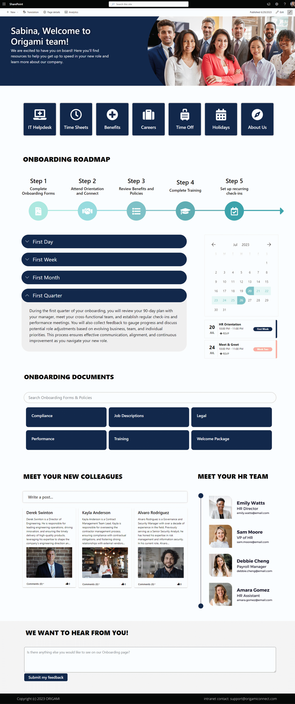 15 Modern SharePoint Intranet Site Examples for 2025 — Origami