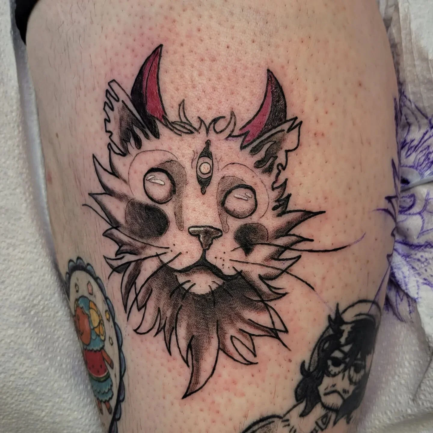Demon Cat Tattoo